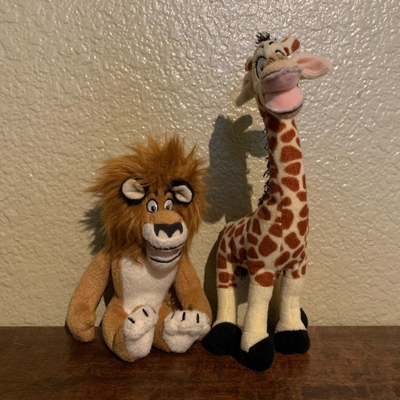Ty | Toys | Ty Beanie Babies Madagascar Alex Lion Melman Giraffe ...